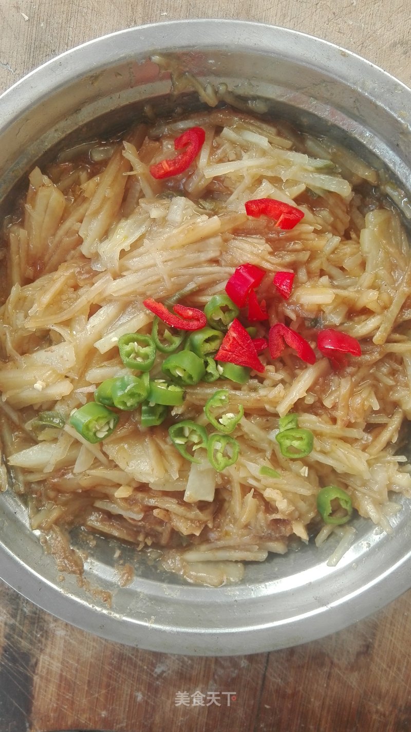 Northeast Homemade Steamed Potato Shreds Recipe - Simple Chinese Food