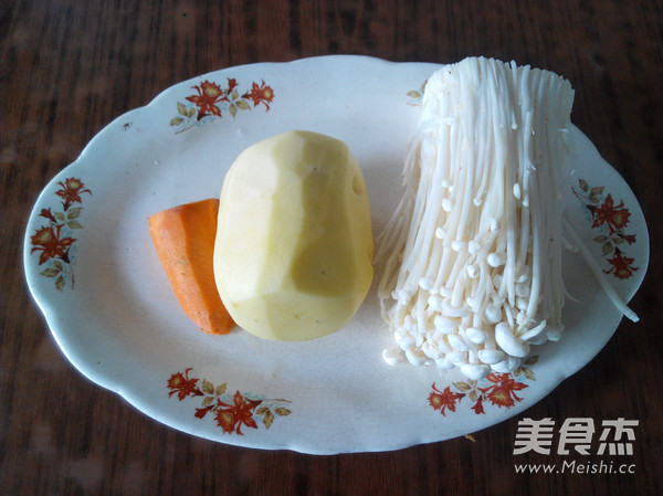Shredded Potatoes Mixed with Enoki Mushrooms Recipe - Simple Chinese Food