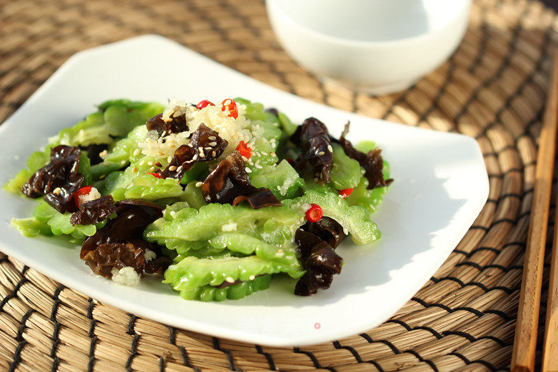 Cold Black Fungus Bitter Gourd Recipe - Simple Chinese Food