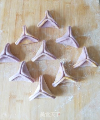 Purple Sweet Potato Triangle Recipe - Simple Chinese Food