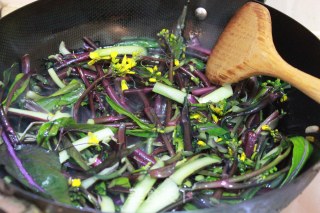 Ziqi Donglai-stir-fried Purple Choy Sum with Garlic Recipe - Simple ...