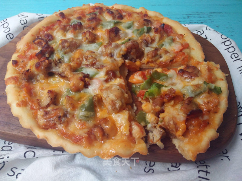 Black Pepper Chicken Pizza Recipe - Simple Chinese Food