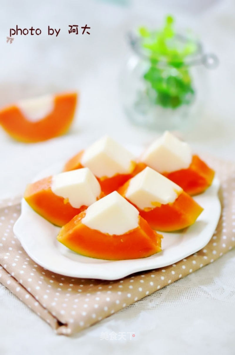 Papaya Milk Jelly Recipe - Simple Chinese Food
