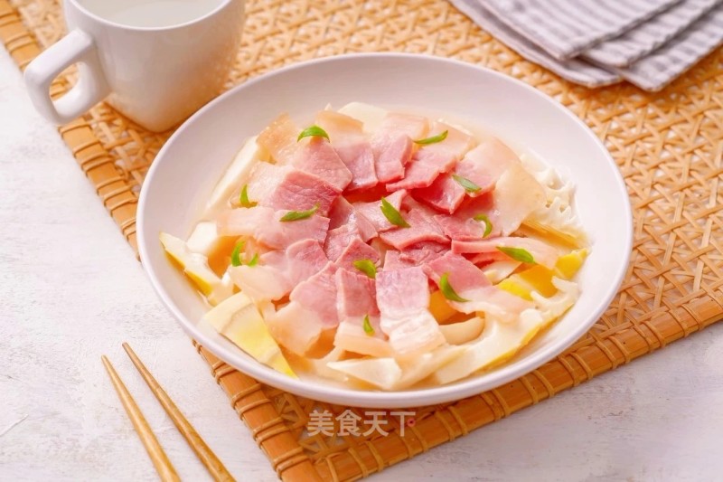 Steamed Bamboo Shoots with Bacon Recipe - Simple Chinese Food