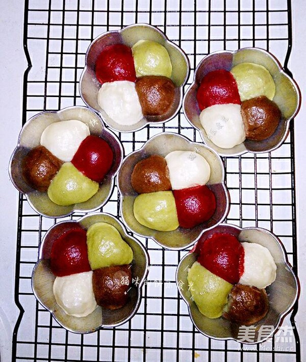 Four-color Steamed Buns Recipe - Simple Chinese Food