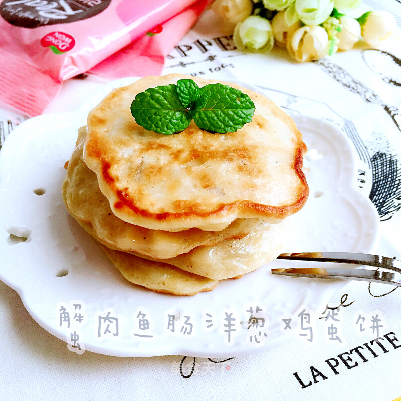 Crab Meat, Fish Intestines, Onion Egg Pancake Recipe - Simple Chinese Food