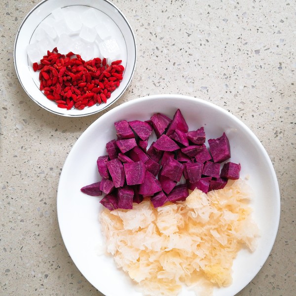 Purple Sweet Potato Tremella Syrup Recipe - Simple Chinese Food
