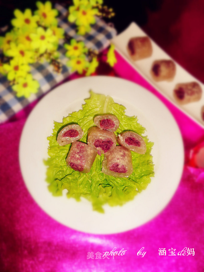 Purple Sweet Potato Sago Cake Recipe - Simple Chinese Food